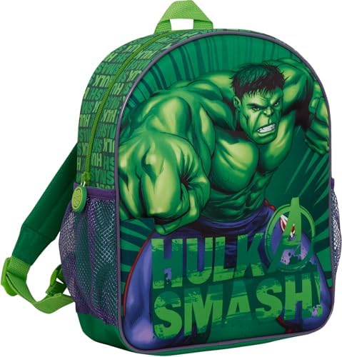 Marvel Boys 3D Incredible Hulk Backpack Kids Avengers School Lunch ...