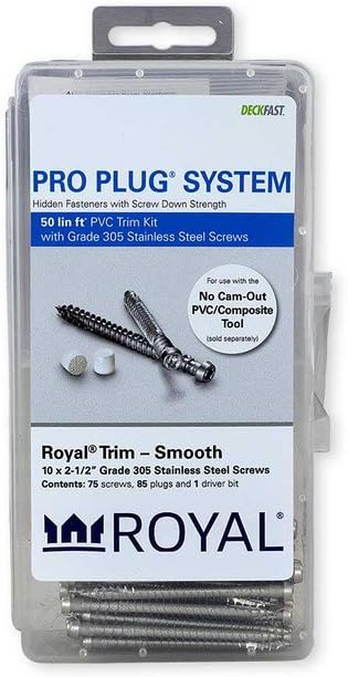 Amazon.com: Pro Plug Kit for PVC Trim - Royal Smooth Trim - 50 Linear ...