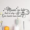Amazon.com: Music is life that is why our hearts have beats Notes Music ...