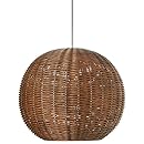 KOUBOO Wicker Ball Pendant Light, Rustic Brown - - Amazon.com