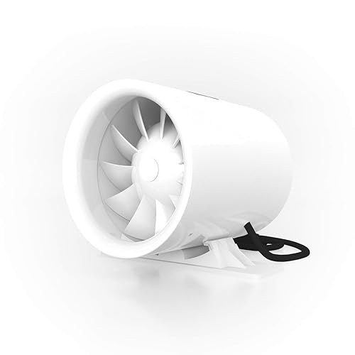 TerraBloom 4" Silent Inline Booster Fan, 47 CFM, Intake Quiet Mixed ...