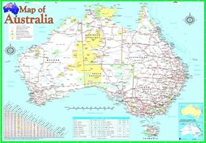 laminated AUSTRALIA MAP poster |australian geographic educational ...