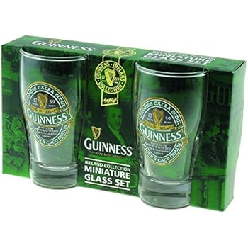 Amazon.com | Guinness Green Collection Mini Pint Glass, Set of 2 - Shot ...