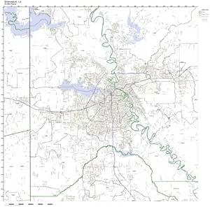 Shreveport, LA ZIP Code Map Laminated : Amazon.ca: Office Products