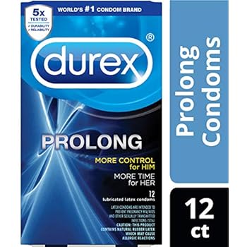 Amazon.com: Durex Condom Prolong Natural Latex Condoms, 12 Count ...