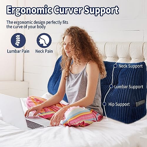 Eescig King Size Headboard Wedge Body Positioner Pillow with Removable ...