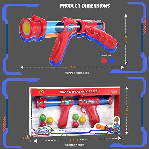 Fstop Labs 2 Pack Set Power Popper Gun with 40 Pcs Balls, Dual Battle ...