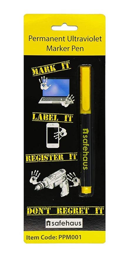 Safehaus UV Permanent Security Marker Pen (Pack of 1): Amazon.co.uk ...