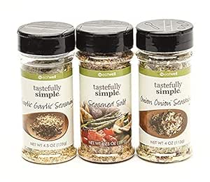 Amazon.com : Tastefully Simple The Essential 3, Onion Onion Seasoning ...