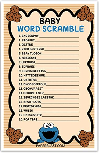 Mua Cookie Monster Baby Shower Game - Word Scramble trên Amazon Mỹ ...