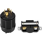 Amazon | Hubbell HBL460C9W ピンとスリーブ IEC コネクタ 3極 4線 60アンペア 3P 250V 防水 ...