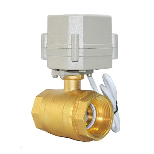 Five-Wires Control Normally Open Two Way Brass 1 1/4 Inch,DN32 AC/DC9 ...