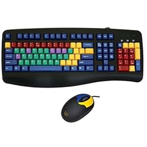 Amazon.com: Color Coded Kids Computer Keyboard and Tiny Mouse Combo ...