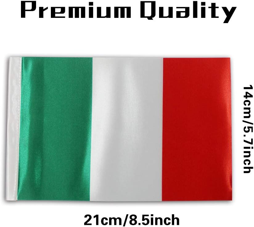 Italy Table Flag 9″ x 6″- Italian Desktop Desk Flag with Sticks & Bases ...