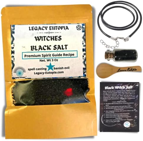 Witches Black Salt for Protection from Evil |3oz| Altar Supplies with ...