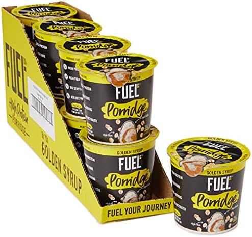 FUEL10K Porridge Pots, Golden Syrup - 8x70g - High Protein On The Go ...