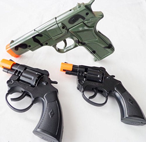 Buy 3x TOY s Snub-nosed Revolver Detective 9mm Cap Pistol CAM Online at ...