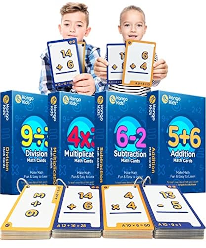 KangoKids Math Flash Cards, Pack of 240 Math Flash Cards for Kids Ages ...