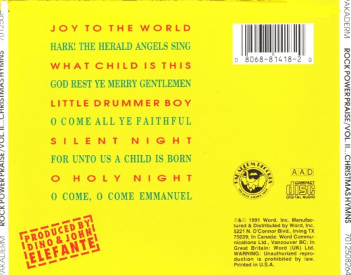 Various Artists - Rock Power Praise Vol. 2 : Christmas Hymns - Amazon.com Music