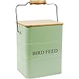 Amazon.com: Brabtod Metal Bird Seeds storage container,Outdoor Bird ...