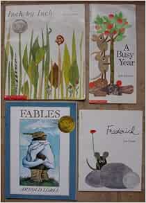 Leo Lionni Set of 4 Books - Caldecott Medal (Inch by Inch ~ Frederick ...