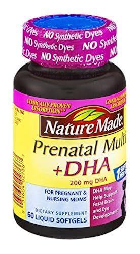Nature Made Prenatal Multi + DHA 200mg Dietary Supplement Liquid ...