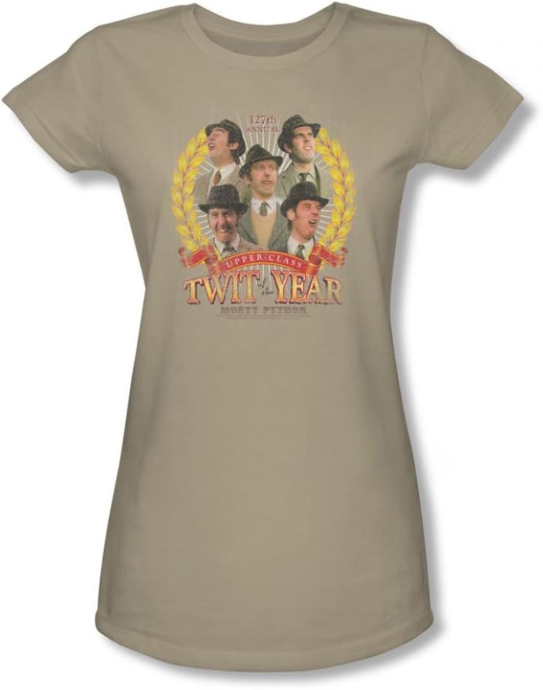 Monty Python - Womens Twit Of The Year T-Shirt In Sand: Amazon.co.uk ...