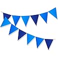 Amazon.com: Navy Blue Pennant Banner Flags, Felt Triangle Garland, Kids ...