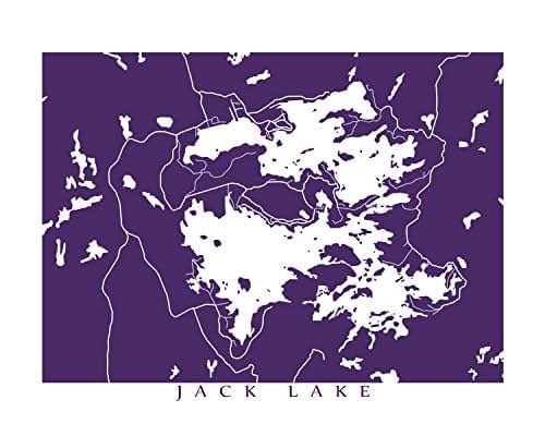 Amazon.com: Jack Lake Map Print - Ontario Poster: Handmade