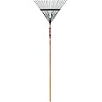 Amazon.com: Truper 30480 Steel Leaf Rake 24 Tines - 24-Inch Head, 54 ...