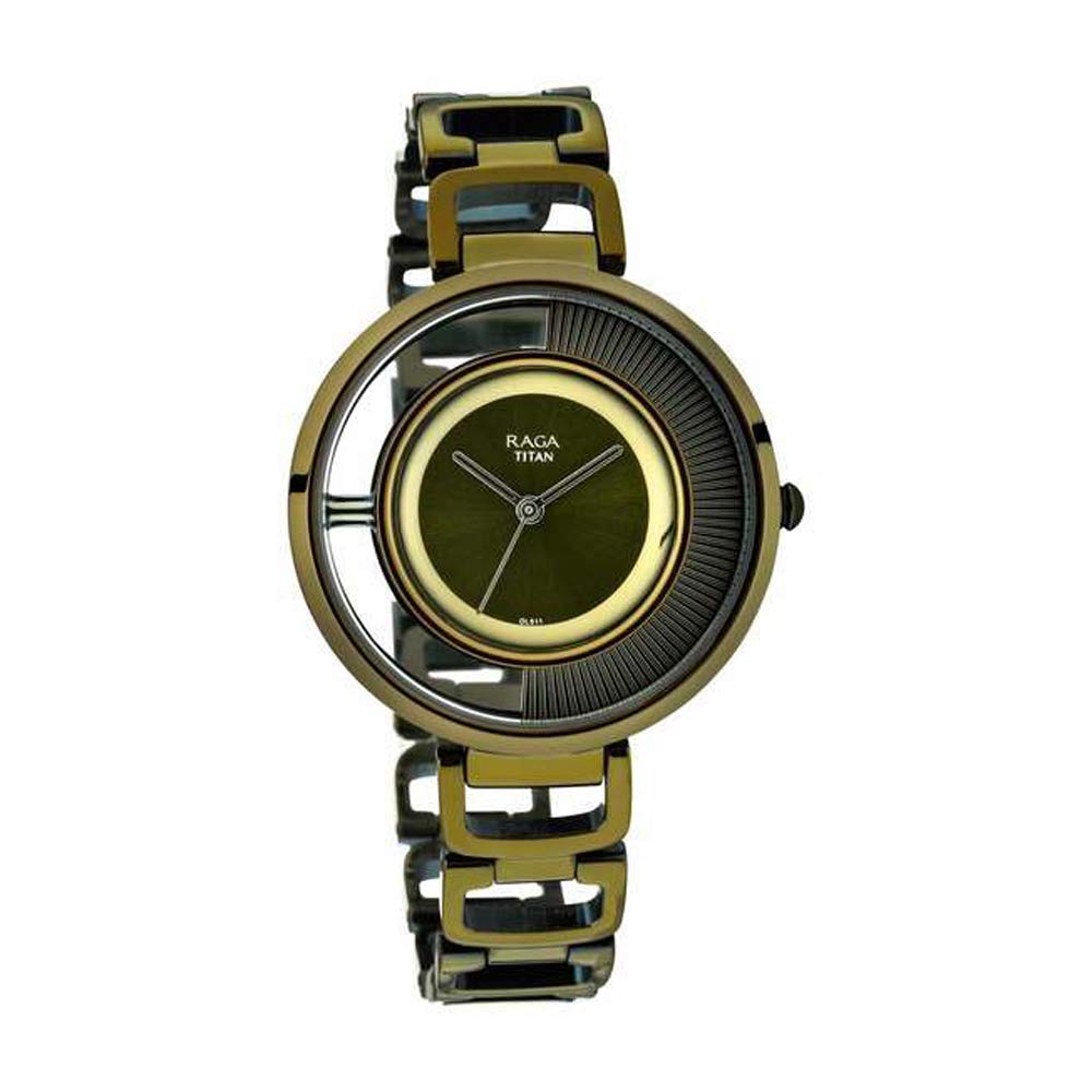 Buy Titan Raga Moments of Joy Analog Green Dial Women's Watch-95140QM01 ...