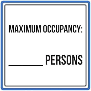 Amazon.com: MAXIMUM ROOM CAPACITY ____ PERSONS 10x14 Heavy Duty Plastic ...