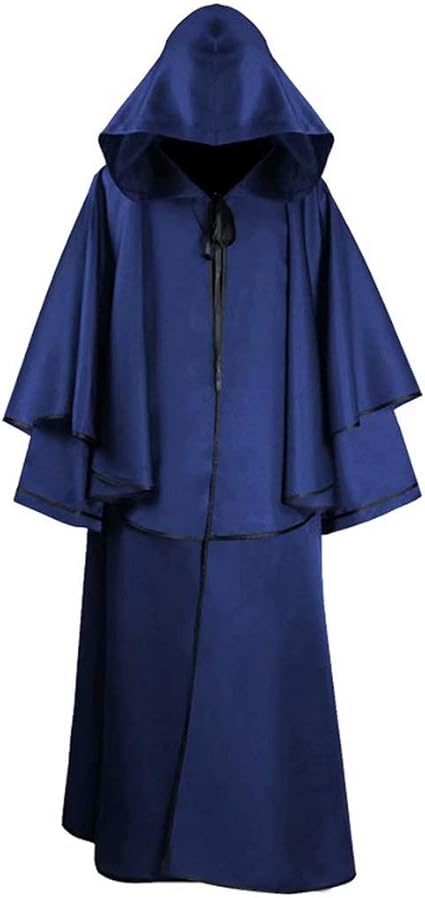 VERNASSA Halloween Christmas Fancy Cape Costume Hooded Monk Renaissance ...