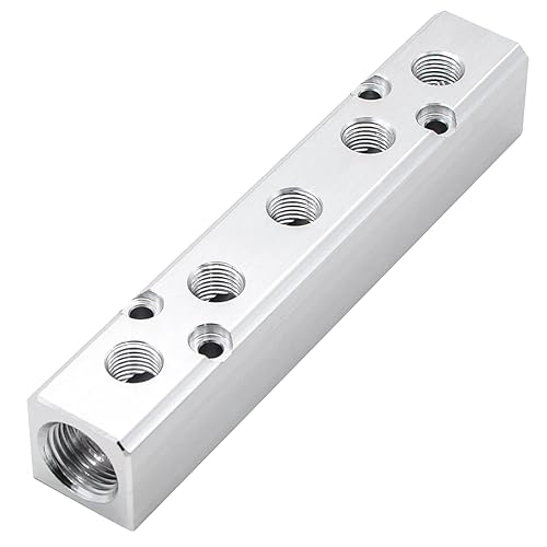 Air Manifold, 5 Way 7 Port Air Compressor Manifold, Aluminum Air Hose ...
