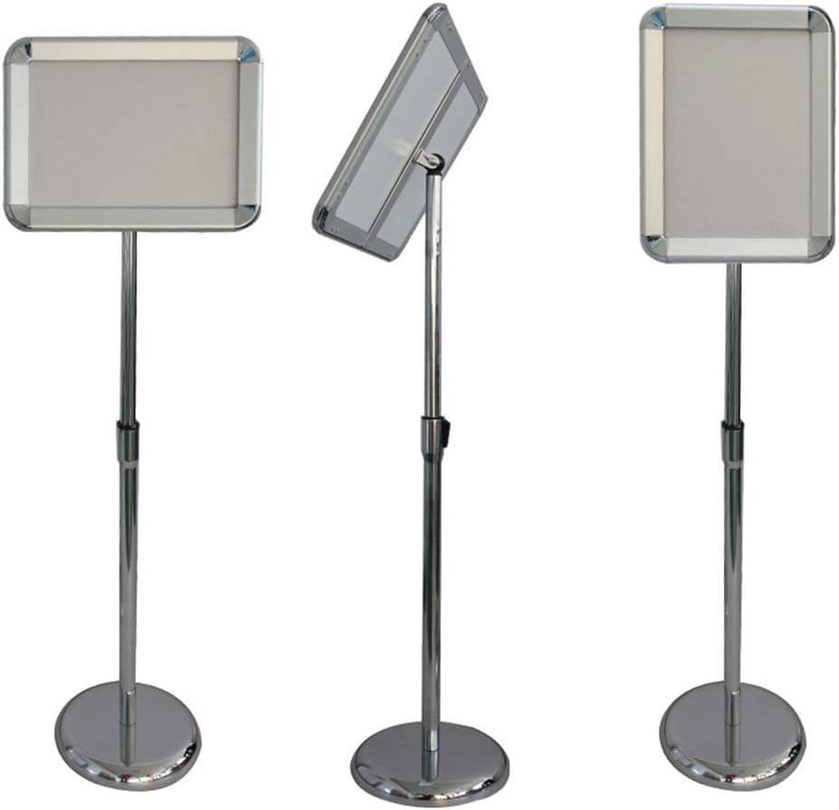 Adjustable Pedestal Sign Stand Floor-Standing Menu Holder Snap Frame ...