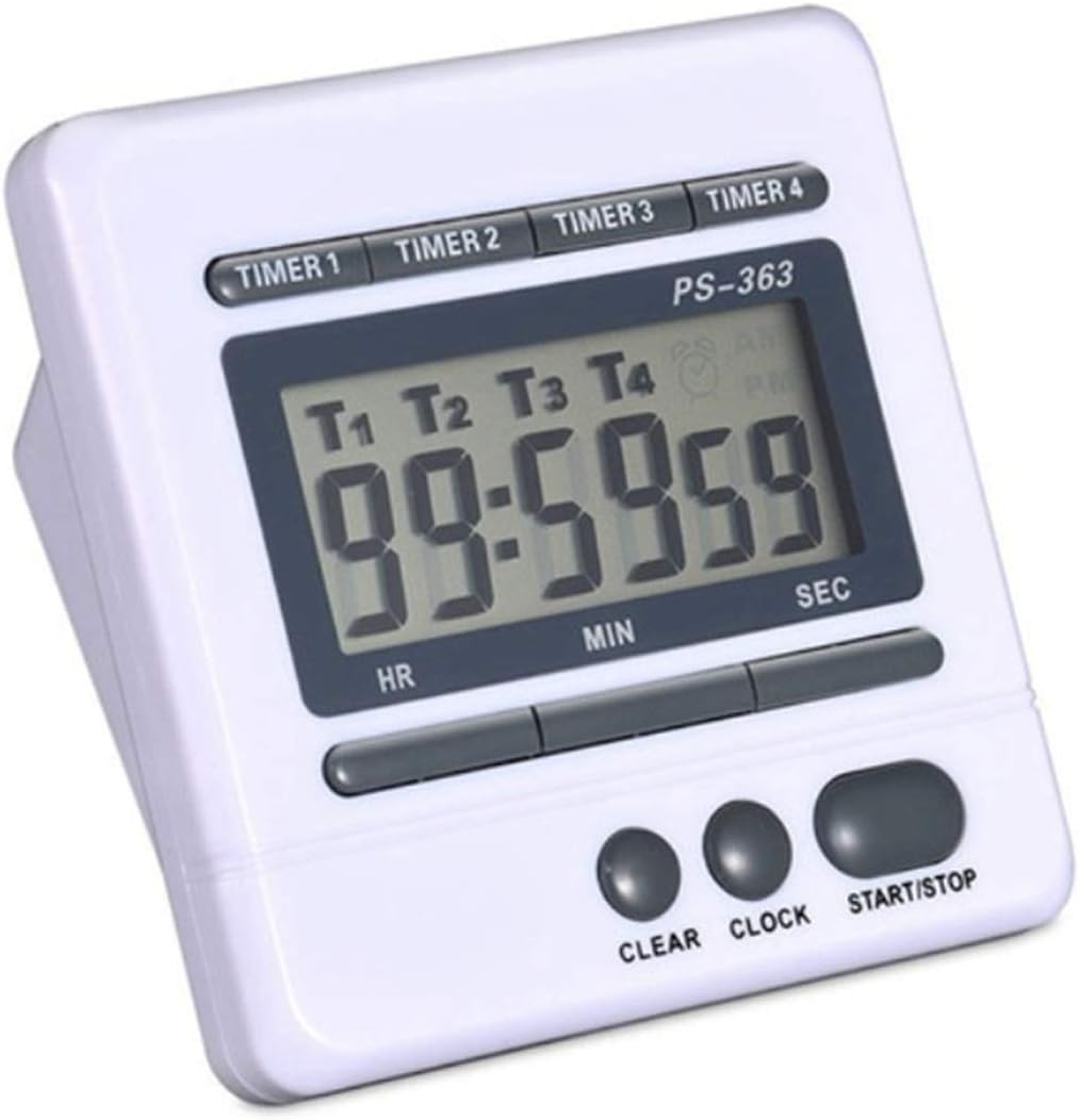 Cuatro canales cronómetro digital de cocina magnéticos, varios grupos ...