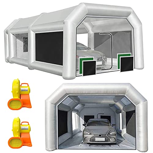 Inflatable Paint Booth 28x15x10Ft Portable Paint Booth with Two 950W ...