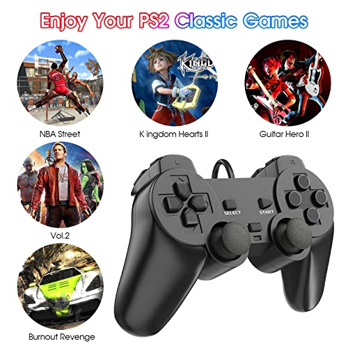 FIOTOK Wired Controller Compatible with PS2 Console with Upgraded ...