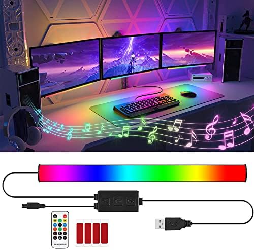 KRCIQMV, Under Monitor Light Bar, RGBIC Dreamcolor Ambient Gaming ...