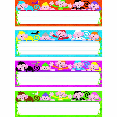 Amazon.com: Trend Enterprises Inc Color Monkeys Desk Toppers Name ...