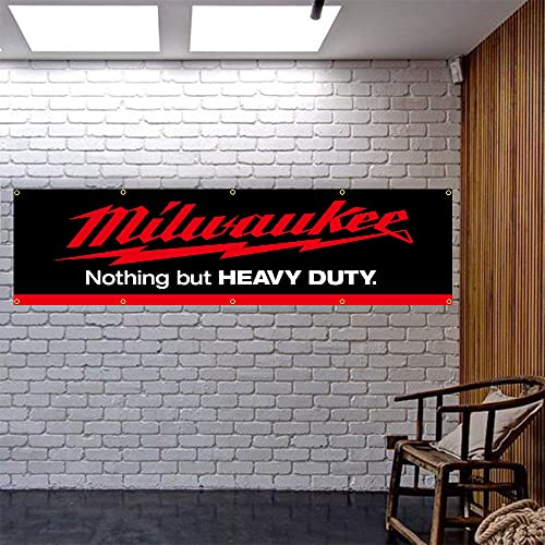 Milwaukee Tools Banner Flag -- Nothing But Heavy Duty Flag (2x8ft ...