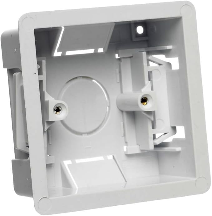 Dry Lining Pattress Back Box Single 1 Gang 35mm White Wall Flush Mount ...