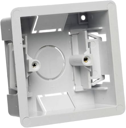 Dry Lining Pattress Back Box Single 1 Gang 35mm White Wall Flush Mount ...