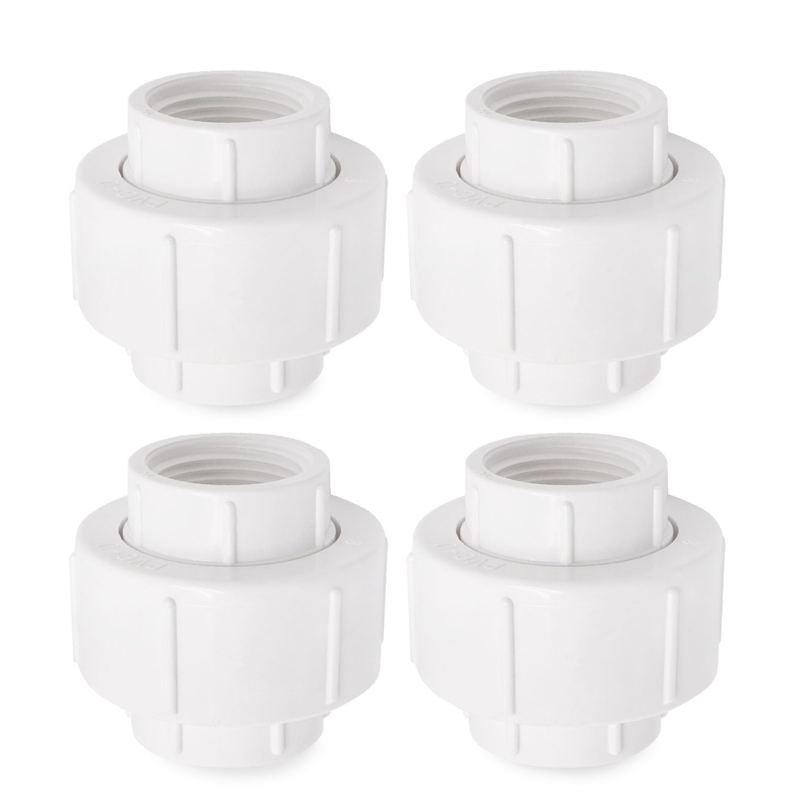 BENLIUDH 3/4 inch PVC Pipe Union Fittings, PVC Connectors Female Thread ...