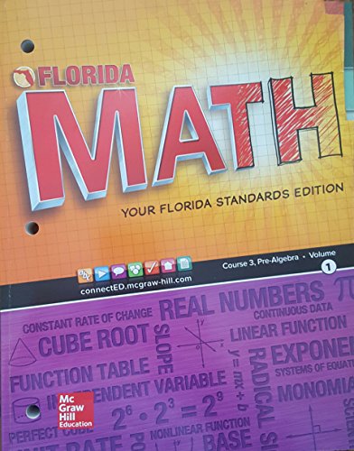 Florida Math Your Florida Standards Edition Course 3 Pre Algebra 