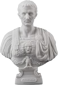 Amazon.com: Julius Caesar Bust Statue Figurine White Finish : Home ...