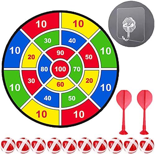 Tuan Safety Darts Set, Kids Dart Board Set Indoor & Outdoor Dartboard ...