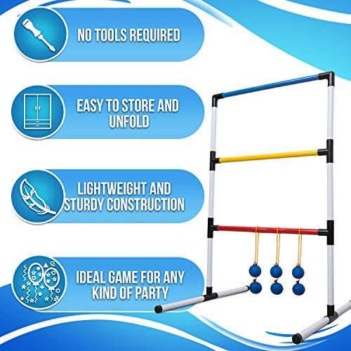 Ideas In Life One Piece Ladder Ball Game Set - Indoor and Outdoor Games ...