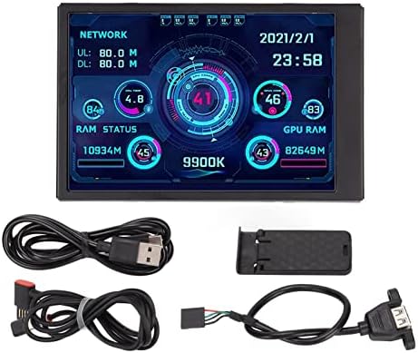 Folanda Computer Temp Monitor, 3.5In IPS USB Type C PC CPU RAM Data ...