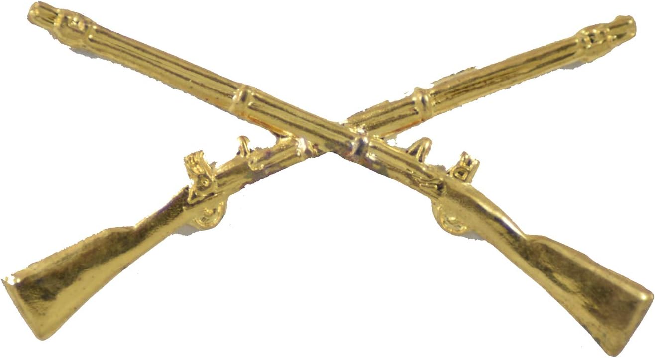 Amazon.com: INF. CROSSED RIFLES LAPEL PIN OR HAT PIN - VETERAN OWNED ...